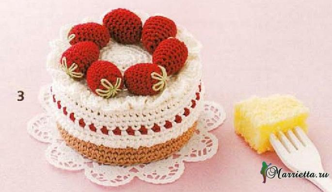 Корзинка с клубничками - вязание крючком » Женский Мир